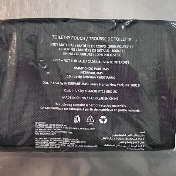 Jimmy Choo | Bags | Jimmy Choo Parfums Toiletry Pouch Dark Blue ...